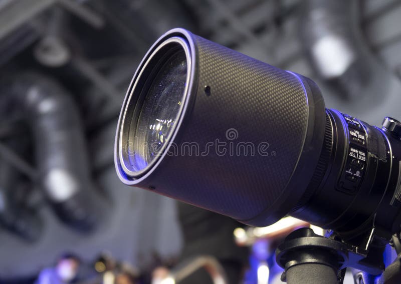 Camera In Broadcast News Room. Stock Photo - Image of conference ...