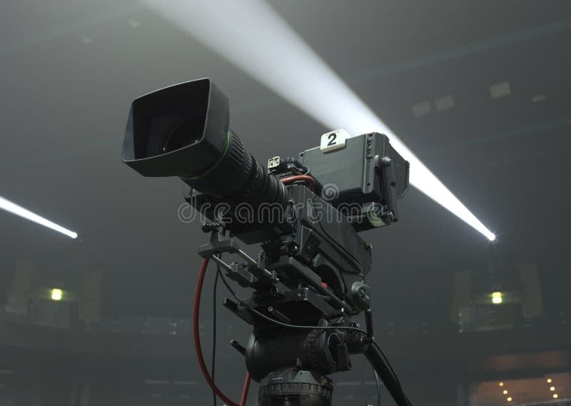 Tv camera stock image. Image of broadcast, camcorder - 48549129