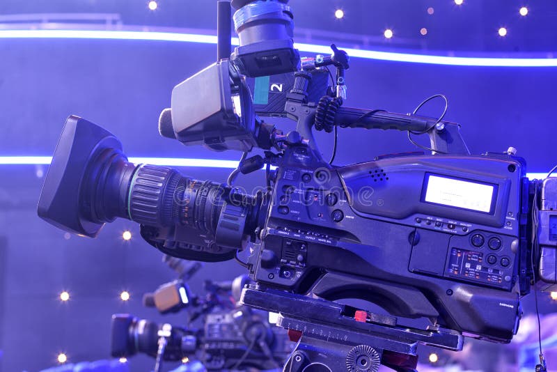 Tv Camera in a Concert Hall Stock Image - Image of happiness, cameraman ...