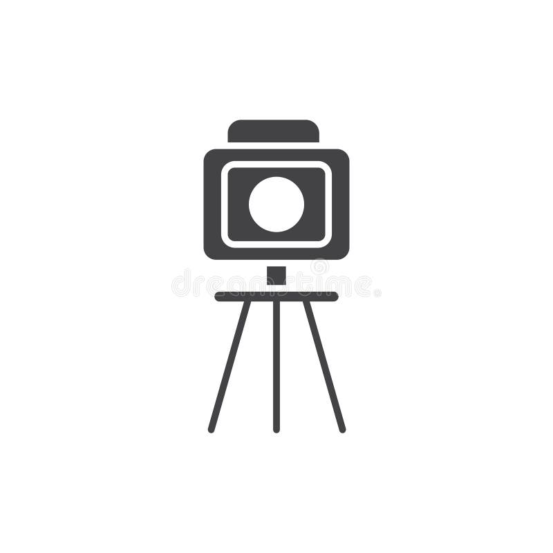 TV Camera Icon Flat Simple Outline Set Stock Illustration ...