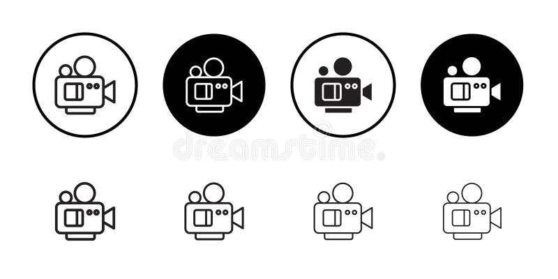 Tv Camera Icon Outline Vector for Web Ui Stock Vector - Illustration of ...