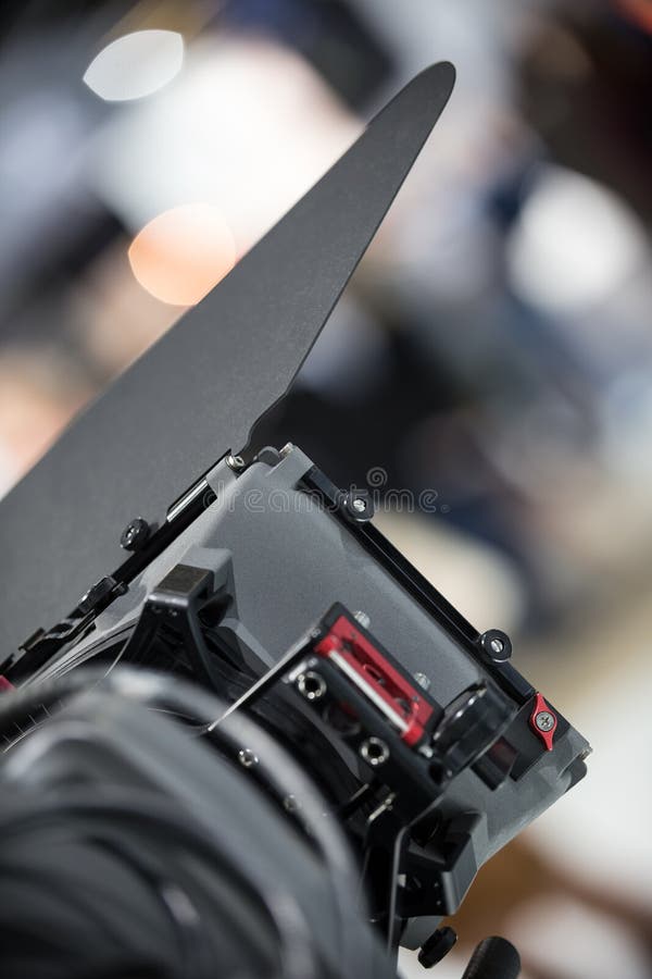 Tv camera look from behind stock image. Image of black - 77653327