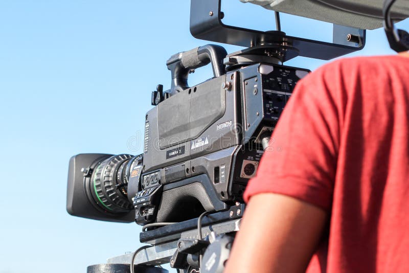 TV Camera Operator Filming Event Editorial Stock Image - Image of ...