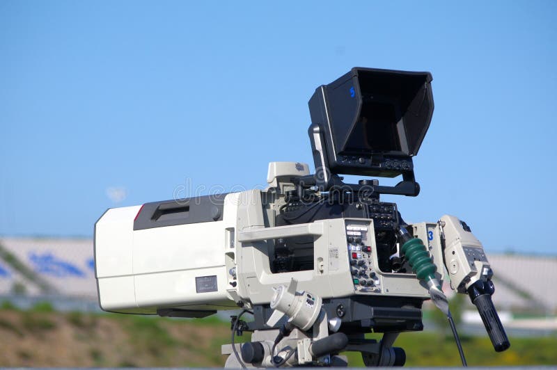 Tv camera stock image. Image of plastic, outdoors, screen - 30323507