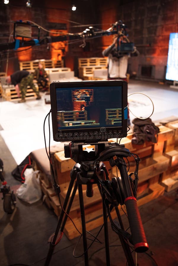 TV camera in recording stock photo. Image of equipment - 101347034