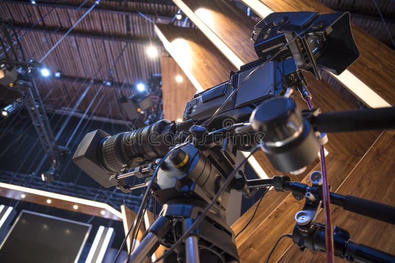 TV camera in recording stock photo. Image of digital - 130789206