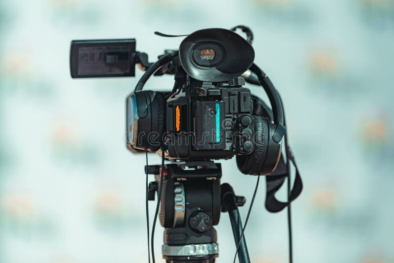 TV Camera Recording a Publicity Event Stock Image - Image of publicity ...