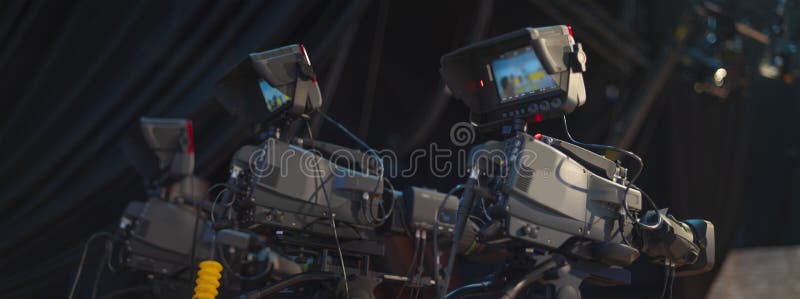 TV camera in recording stock photo. Image of video, broadcast - 212780358