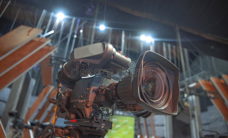 TV camera in recording stock photo. Image of light, broadcast - 274733114