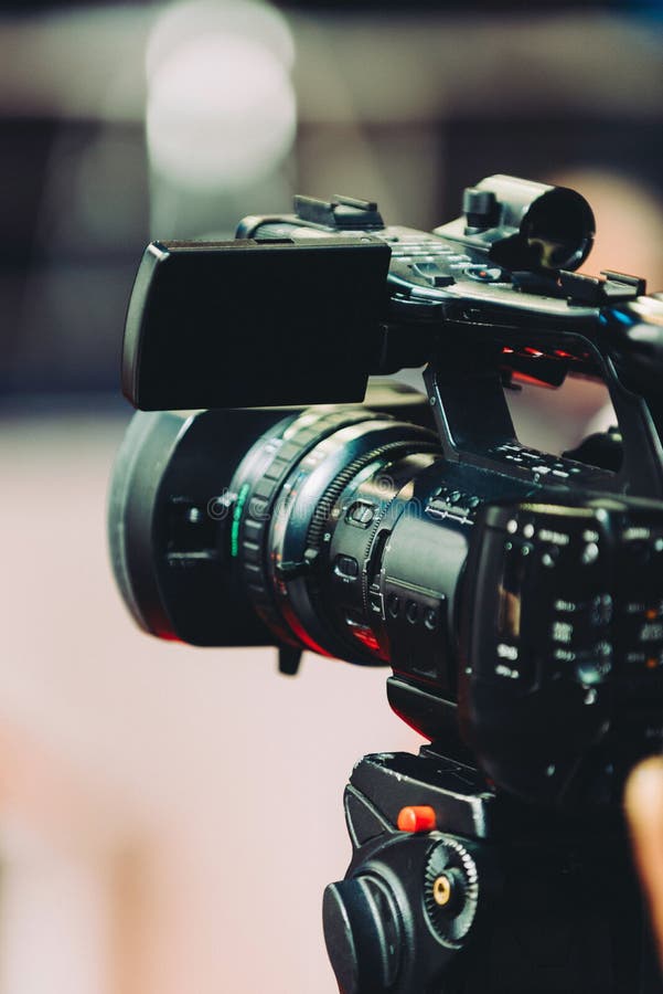 TV camera stock photo. Image of journalism, commercial - 216755520