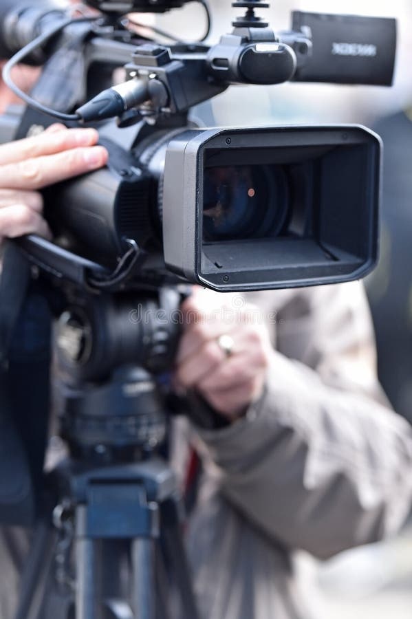 TV Cameras Broadcasting Media Event Stock Image - Image of broadcast ...