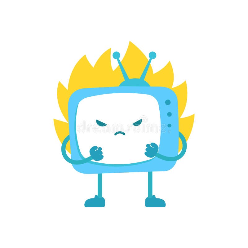 TV Character. Television Overheat. Evil Unkind. Error Flame. Stock ...