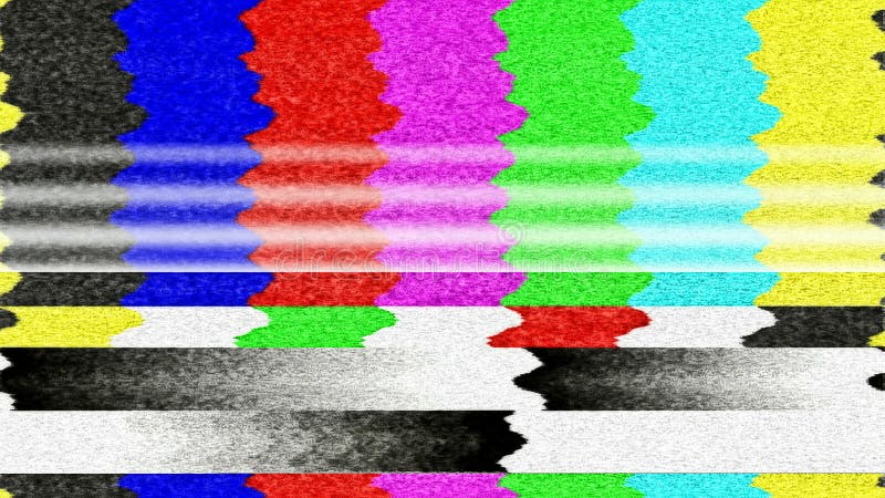 TV Color Bars Malfunction stock image. Image of control - 57963795