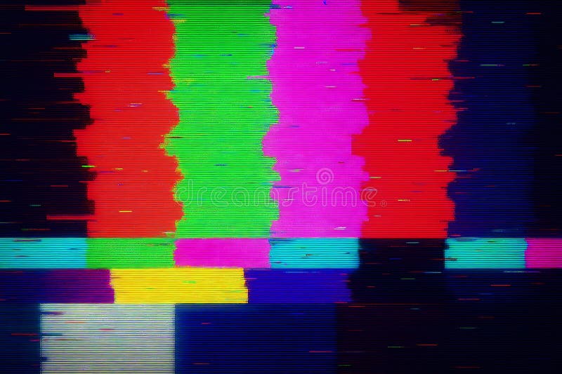 TV Color Bars Signal Error Display, Shown when Device Has Signal Issues ...