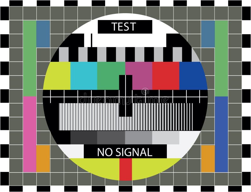 Retro TV Test Pattern stock illustration. Illustration of 1950 - 14395530