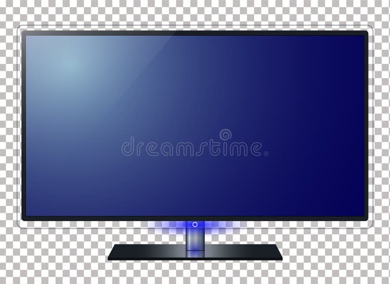 TV and Computer Screen Vector Illustration. in Transparancy Background ...