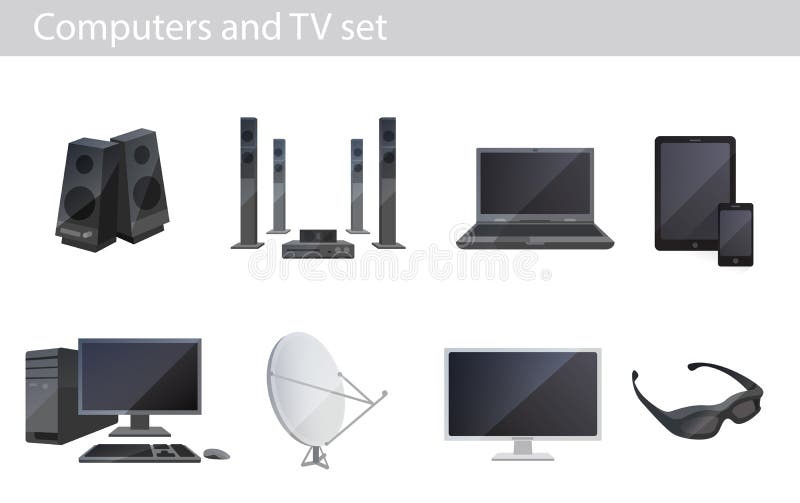 Computers and Electronics Store Building and Interior Stock ...