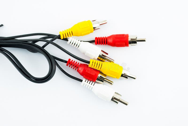 TV connectors - AV cable stock photo. Image of connections - 32203994