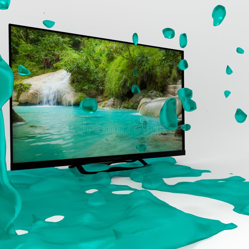 Tv 3d. stock illustration. Illustration of icons, summer - 34422828