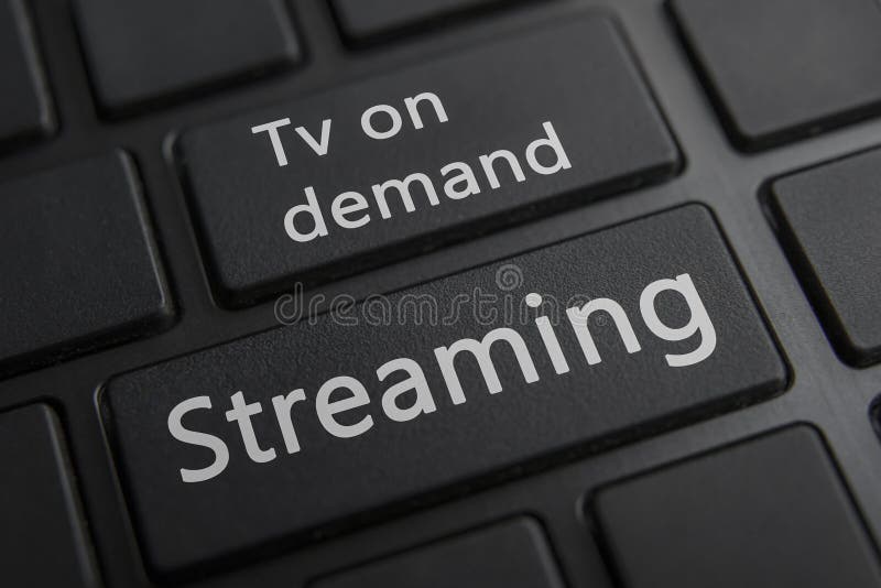 `TV on Demand` and `Streaming` Buttons Stock Image - Image of choice ...