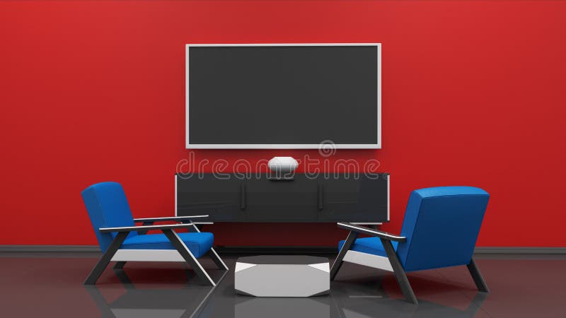Tv display 3d render stock illustration. Illustration of retro - 84995107