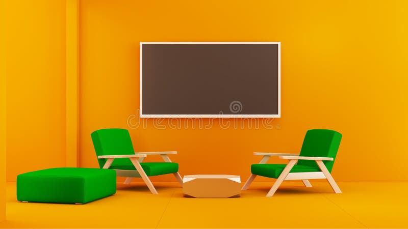 Tv display 3d render stock illustration. Illustration of computer ...