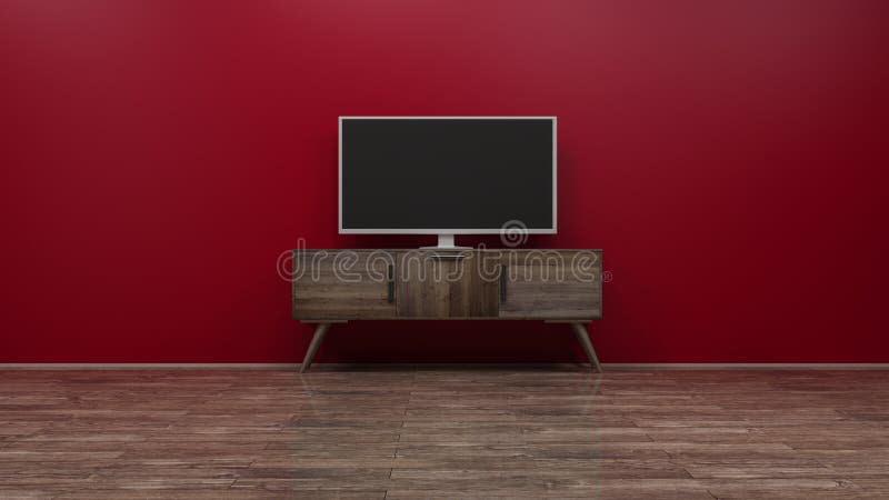 TV display 3D rendering stock illustration. Illustration of computer ...