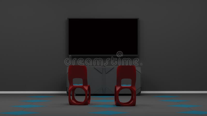 TV display 3D rendering stock illustration. Illustration of flat - 83476768