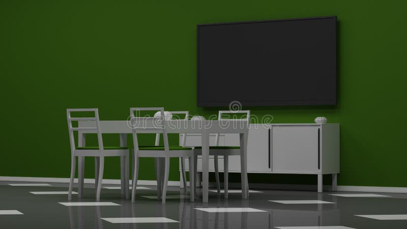 TV display 3D rendering stock illustration. Illustration of plasma ...