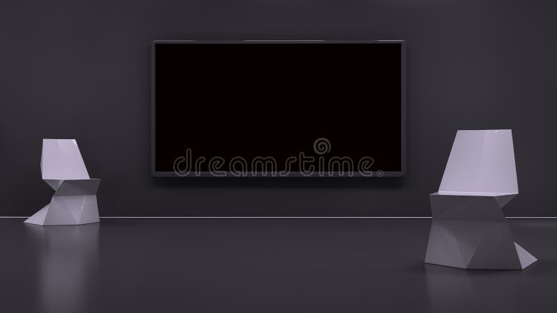 TV display 3D rendering stock illustration. Illustration of domestic ...
