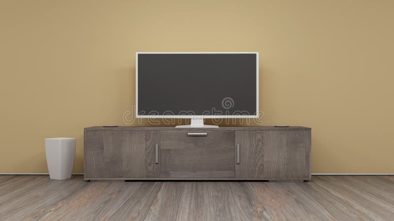 TV display 3D rendering stock illustration. Illustration of monitor ...
