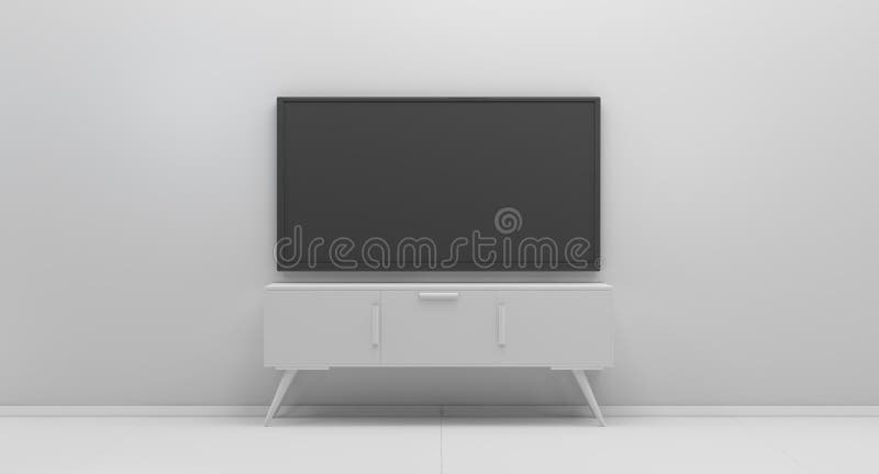 TV display 3D rendering stock illustration. Illustration of domestic ...