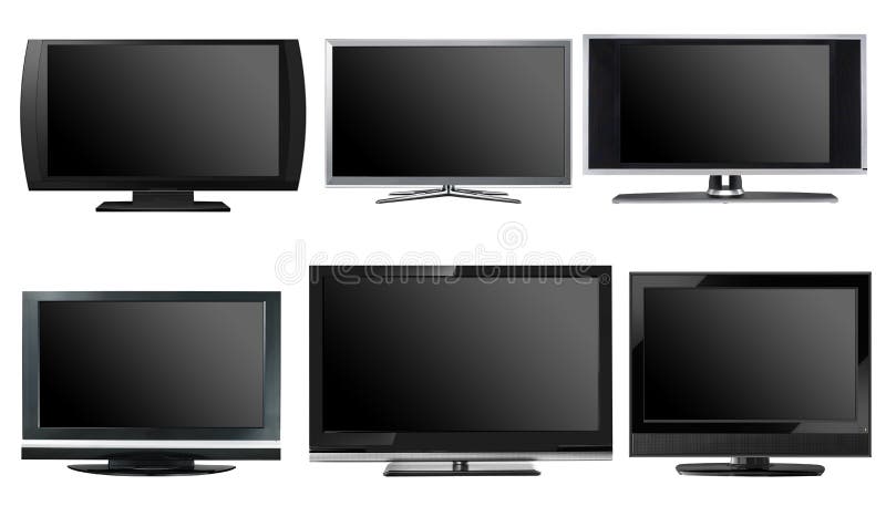 TV Displays, Different Models Stock Illustration - Illustration of ...
