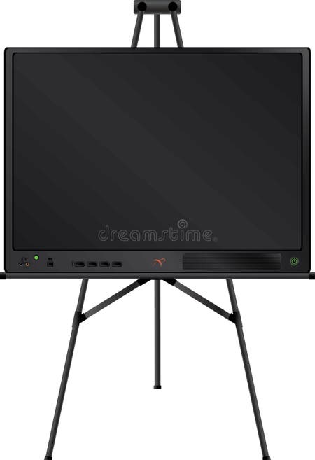 TV easel stock vector. Illustration of futuristic, monitor - 13926399