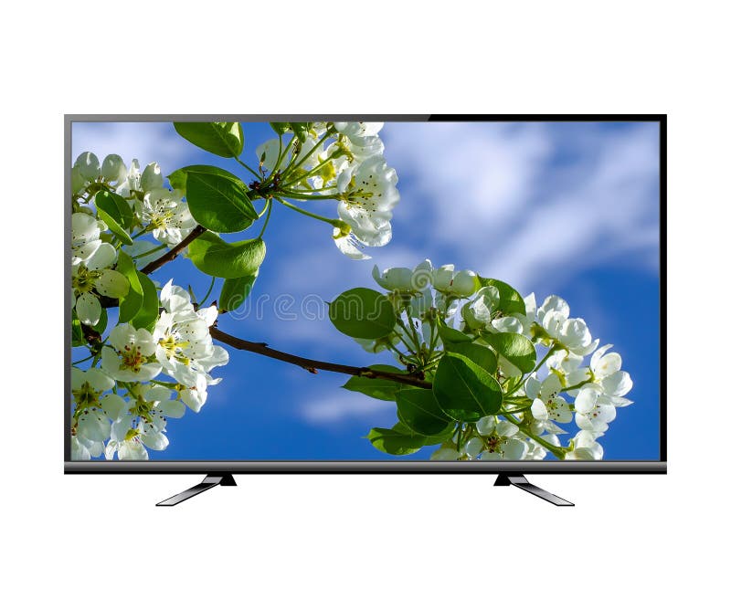 TV Flat Screen Lcd, Plasma Realistic Illustration Stock Image - Image ...