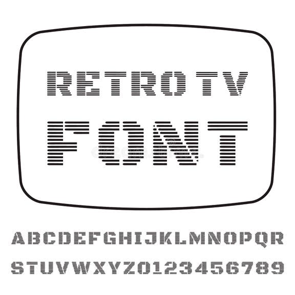 TV Font stock vector. Illustration of effect, cool, screen - 84232061