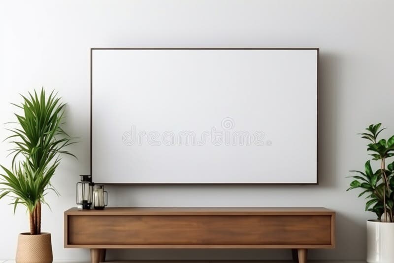 Tv Frame with Empty Space on Wall Stock Illustration - Illustration of ...