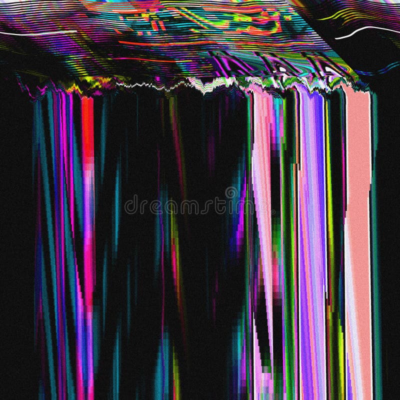 TV Glitch Psychedelic Noise Background Old VHS Screen Error Digital ...