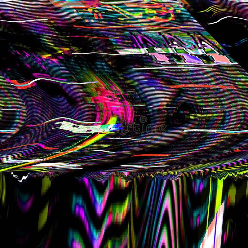 TV Glitch Psychedelic Noise Background Old VHS Screen Error Digital ...