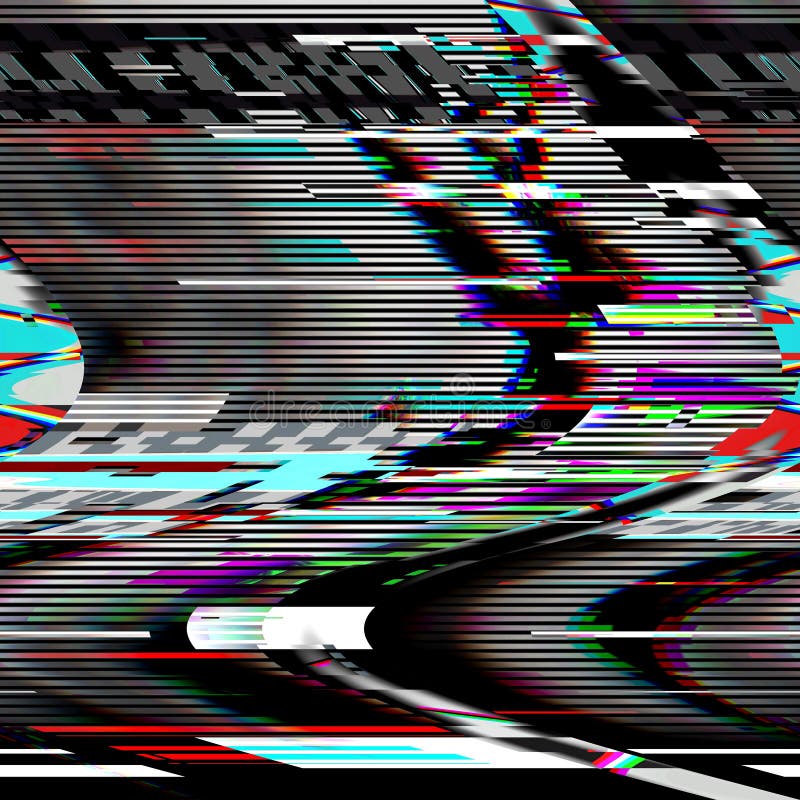 TV Glitch Psychedelic Noise Background Old VHS Screen Error Digital ...