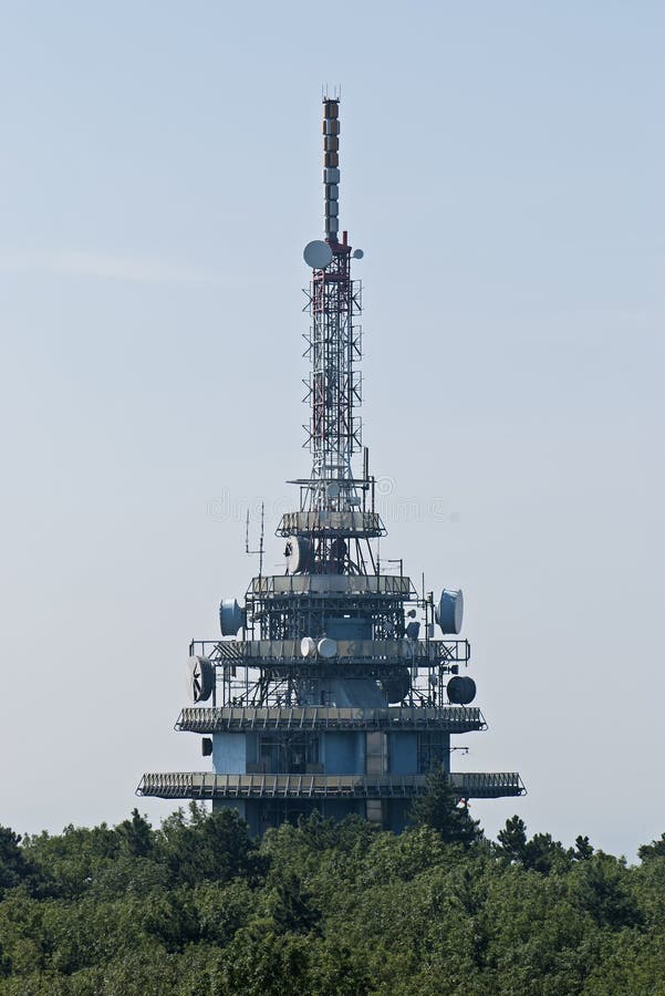 TV and GSM transmitter stock image. Image of cell, communication - 27085163