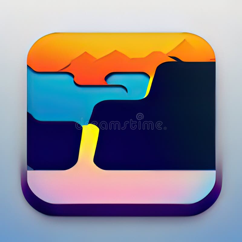 Tv Guide Software App Style Icon. Generative AI. Stock Illustration ...