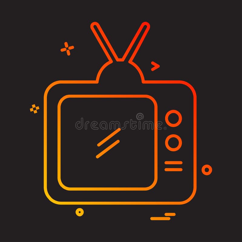 TV icon design vector stock vector. Illustration of modern - 132443504