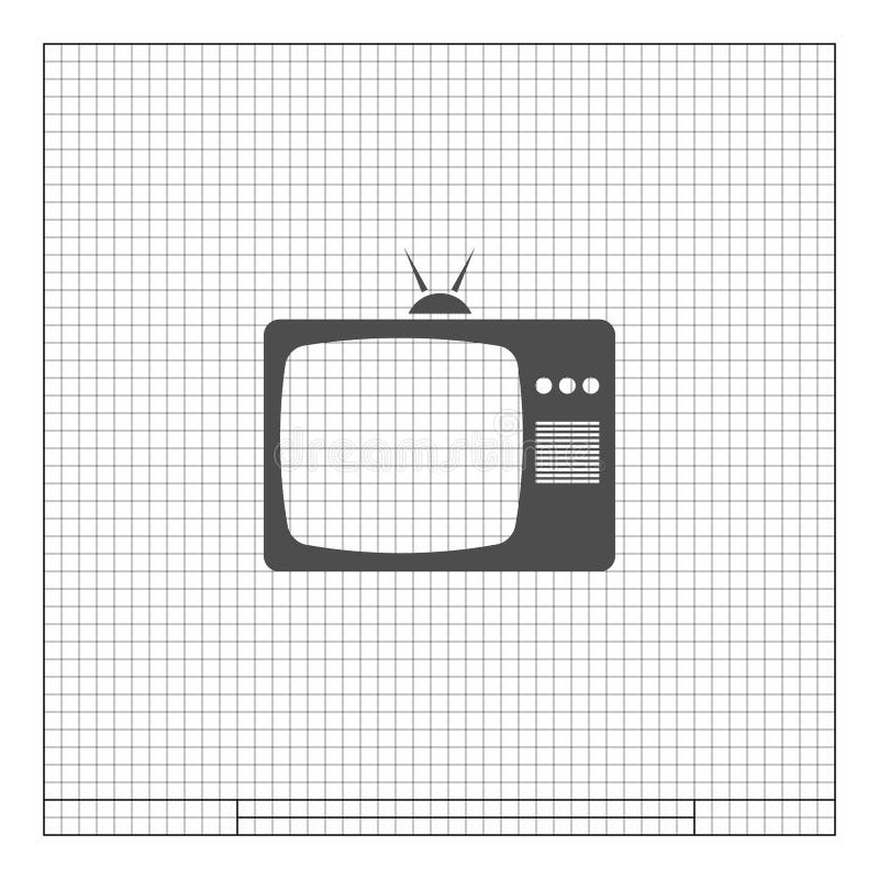 TV Icon. Flat Design Style. Vector Illustration Stock Illustration ...