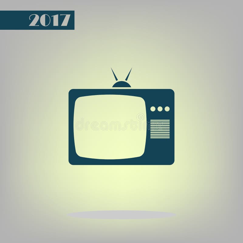 TV Icon. Flat Design Style. Vector Illustration Stock Illustration ...