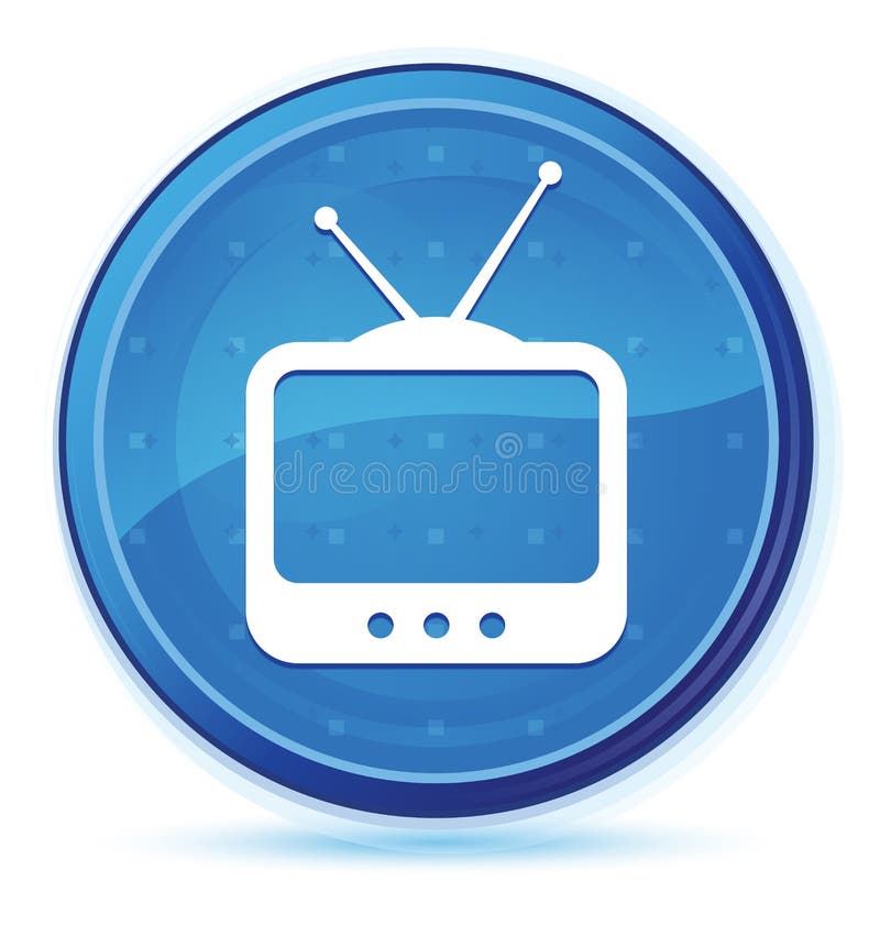 TV Icon Midnight Blue Prime Round Button Stock Vector - Illustration of ...