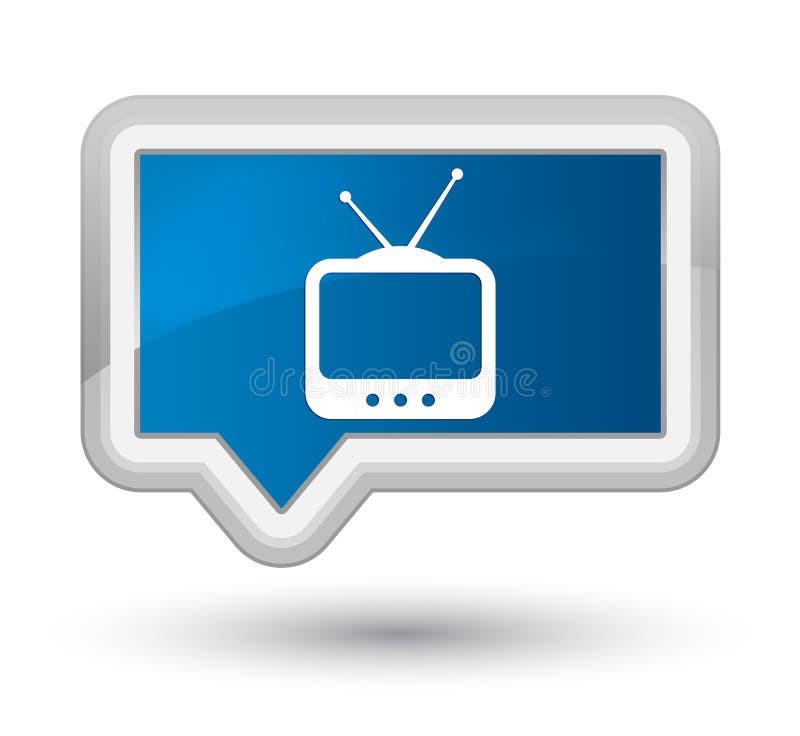 TV Icon Prime Blue Banner Button Stock Illustration - Illustration of ...