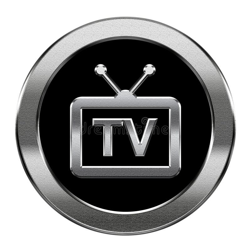 TV icon silver stock illustration. Illustration of internet - 293767746