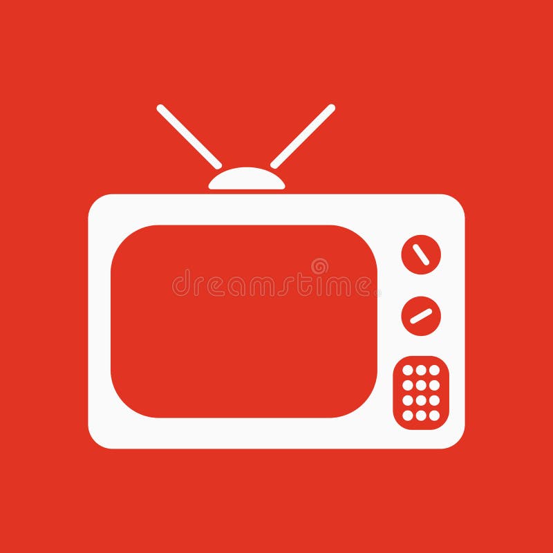 The Tv Icon. Television Symbol Stock Vector - Illustration of isolated ...