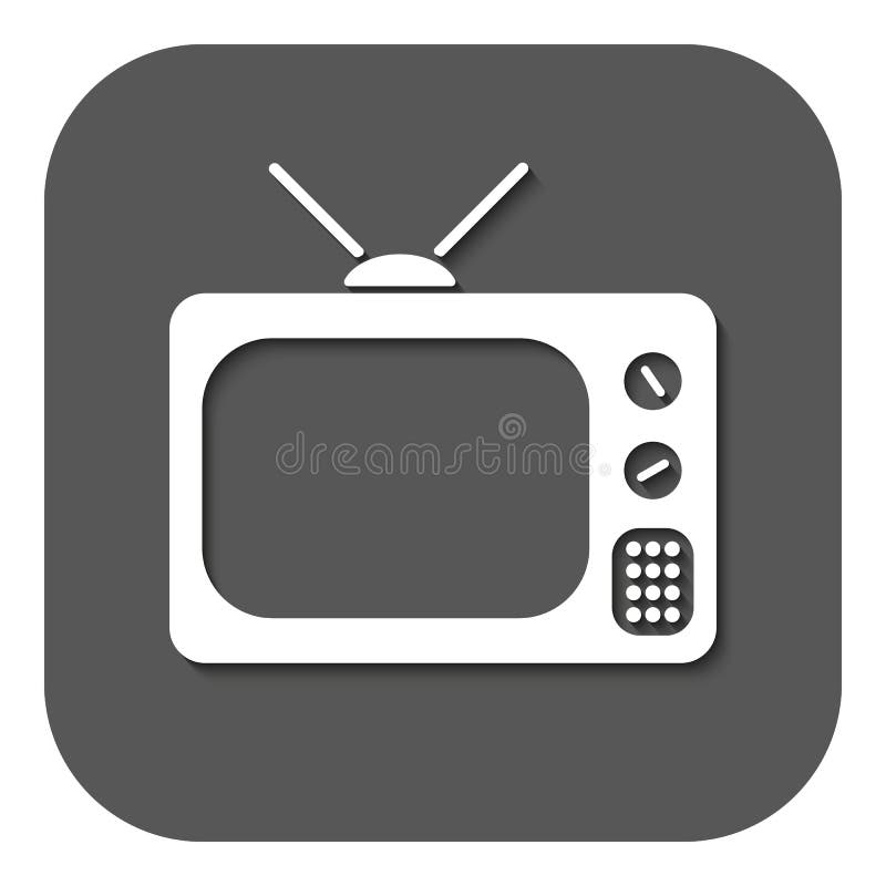 The Tv Icon. Television Symbol Stock Vector - Illustration of isolated ...